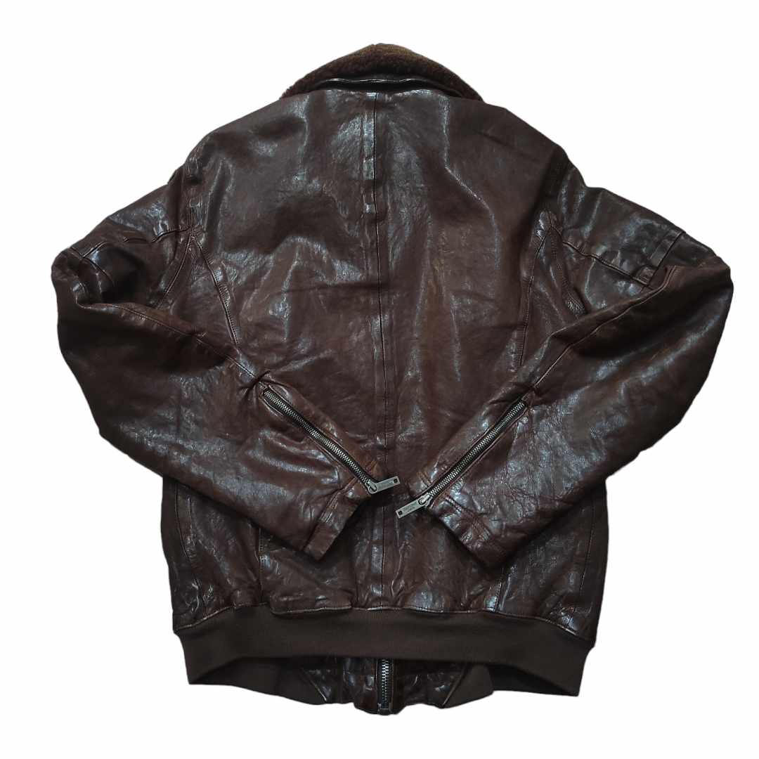 Chevignon Old Fly Leather Vintage Jacket Made in France - RE.NATO VINTAGE