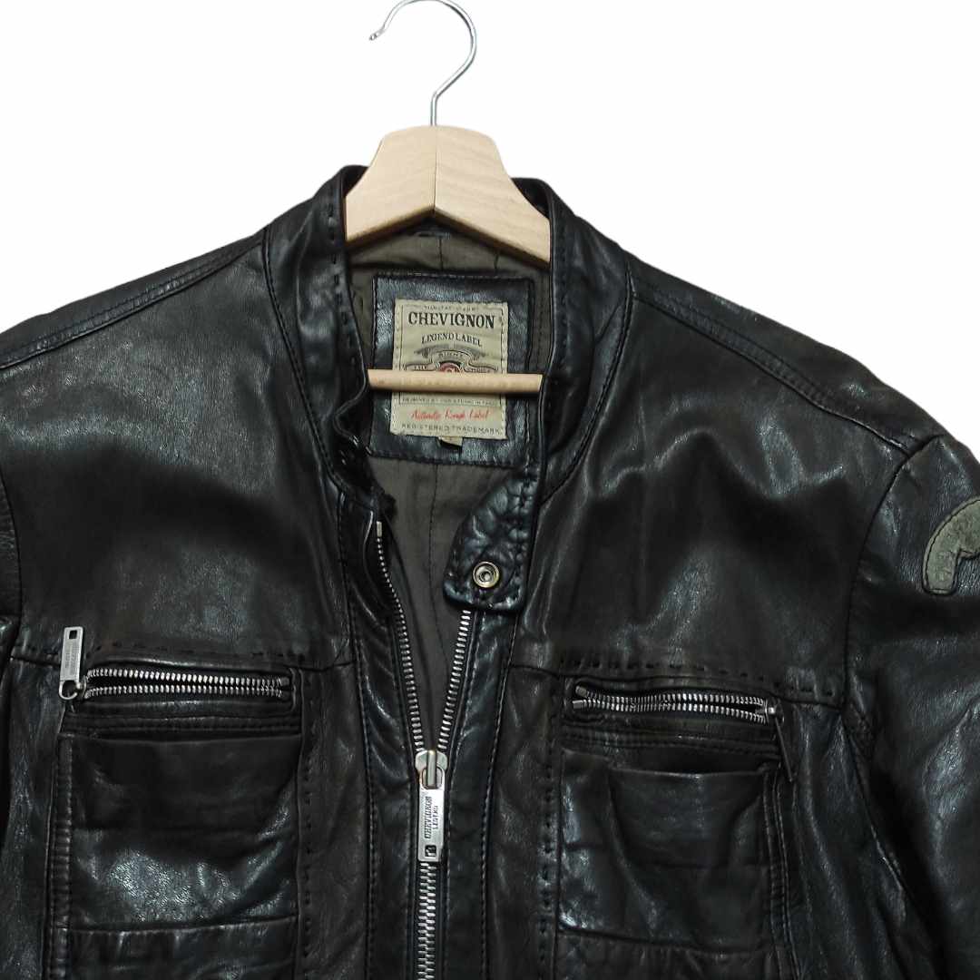 Chevignon Old Fly Leather Vintage Jacket - RE.NATO VINTAGE